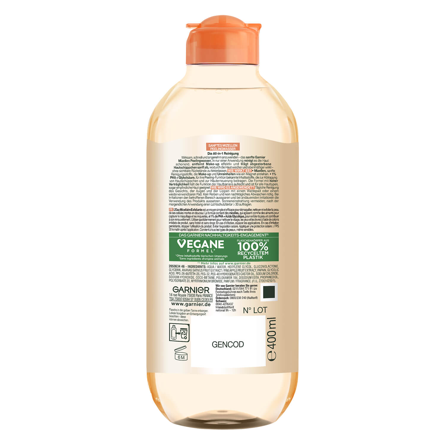 GARNIER Skinactive Face - All-in-1 Exfoliating Micellar Water ...